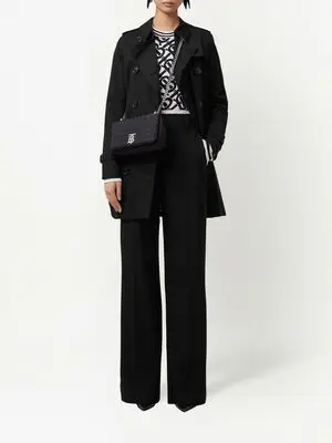 Burberry Kensington Heritage Trench Coat - Black