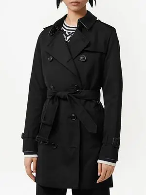 Burberry Kensington Heritage Trench Coat - Black