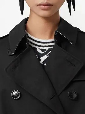Burberry Kensington Heritage Trench Coat - Black