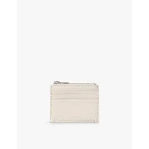 Sandro Logo-embossed Zipped Leather Card Holder 1 Size Naturels