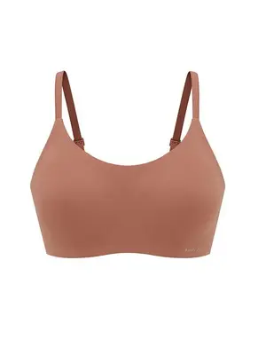 BARELY ZERO Spaghetti Strap Wireless Bra - One-color