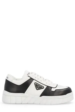 Prada Logo Plaque Lace-up Sneakers