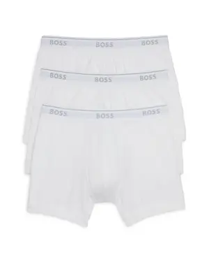 Hugo Boss Classic Cotton Boxer Briefs, Pack Of 3 - White