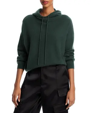 Aqua Cashmere Drop Shoulder Hoodie - Army