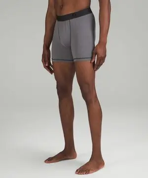 Lululemon Always In Motion Boxer 5" Jumie Stripe Rhino Grey Graphite Grey