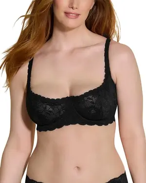 Cosabella Never Say Never Lace Balconette Bra - Black