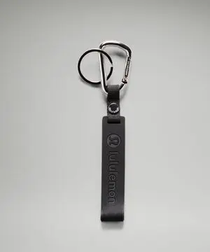 Lululemon Silicone Keychain Black/silver