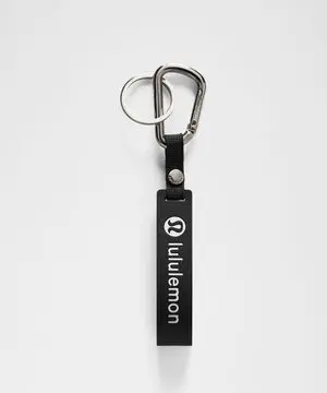 Lululemon Silicone Keychain - Black/vapor/silver