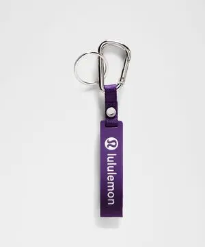 Lululemon Silicone Keychain College Purple/white