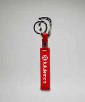 Lululemon Silicone Keychain Grenadine Red/white
