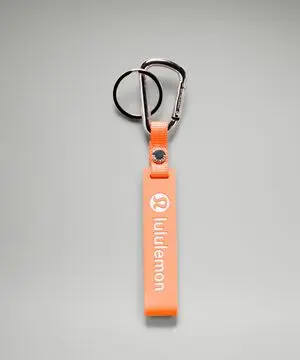 Lululemon Silicone Keychain Orange Frappe/silver