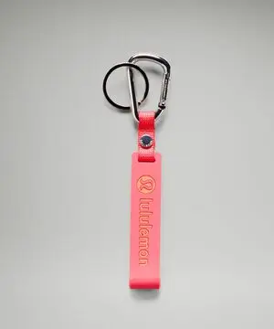 Lululemon Silicone Keychain Pale Raspberry/silver
