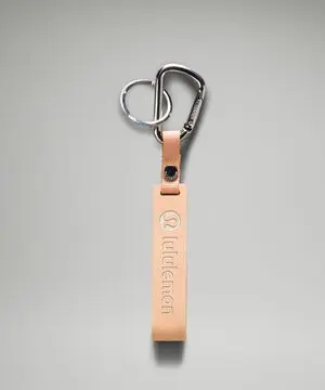 Lululemon Silicone Keychain Peach Bellini/white Opal