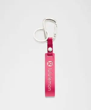 Lululemon Silicone Keychain Raspberry Coulis/bright Coral