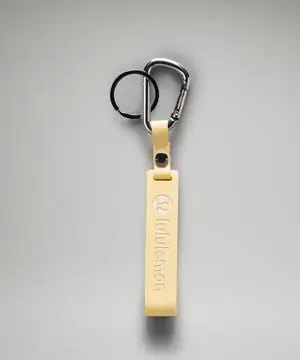 Lululemon Silicone Keychain Swirl Yellow/wisp Yellow
