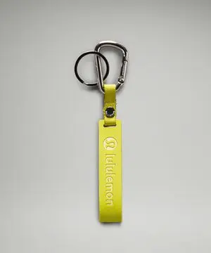 Lululemon Silicone Keychain Yellow Serpentine/washed Yellow
