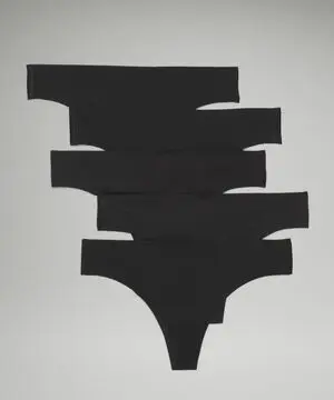 Lululemon Invisiwear Mid-rise Thong Underwear - Black