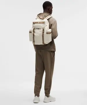 Lululemon Wunderlust 25l Backpack - Light Ivory/wacky Khaki/gold