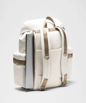 Lululemon Wunderlust 25l Backpack - Light Ivory/wacky Khaki/gold