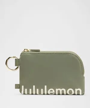 Lululemon Clippable Card Pouch Bay Leaf/light Ivory