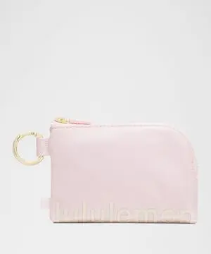 Lululemon Clippable Card Pouch Blissful Pink/light Ivory