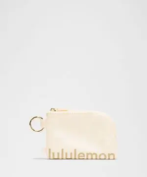 Lululemon Clippable Card Pouch Butter Cream/sheer Oak