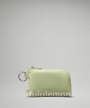 Lululemon Clippable Card Pouch Edamame Green/white Opal