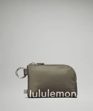 Lululemon Clippable Card Pouch Grey Sage/white Opal