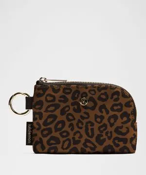 Lululemon Clippable Card Pouch Leopardo Mini Desert Khaki