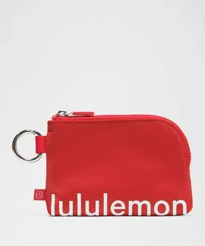 Lululemon Clippable Card Pouch - Oxford Red/white/silver