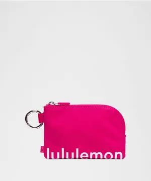 Lululemon Clippable Card Pouch Passionate/white