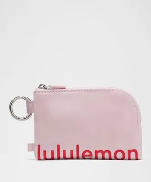 Lululemon Clippable Card Pouch Pink Haze/desert Red