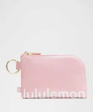 Lululemon Clippable Card Pouch Pink Haze/white