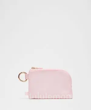 Lululemon Clippable Card Pouch - Pink Pearl/white/rose Gold