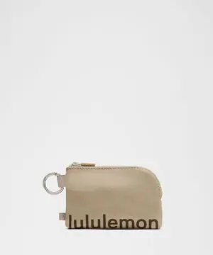 Lululemon Clippable Card Pouch Sheer Oak/lava Cake