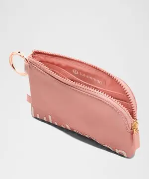 Lululemon Clippable Card Pouch - Tea Rose/parfait Pink/rose Gold