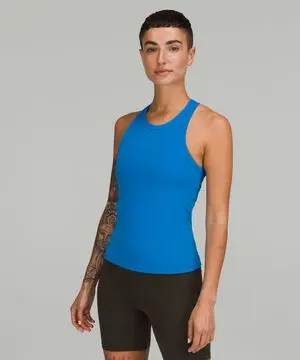 Lululemon White Racerback Tank Top Poolside