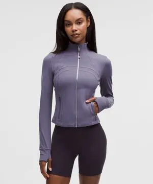 Lululemon Define Cropped Jacket Grape Mist/mirror Silver/mirror Silver