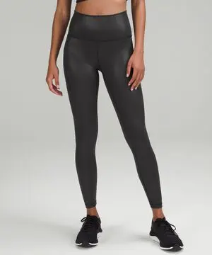 Lululemon Wunder Train High-rise Tight With Pockets 25 - Radiate Foil Print Black