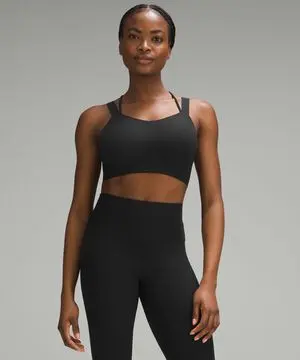 Lululemon Like A Cloud Ribbed Longline Bra - Black