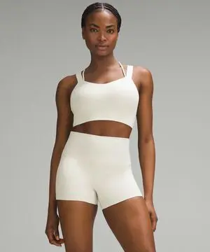Lululemon Like A Cloud Ribbed Longline Bra Bone