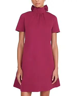 Staud Ilana Mock Neck Mini Dress - Syrah | Editorialist