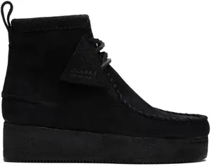 Clarks Clarks Originals Black Wallabee Craft Boots - Black Nubuck