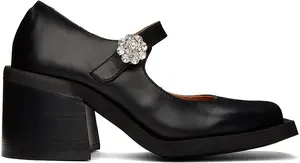 GANNI GANNI Black Mary Jane Heels - 099 Black
