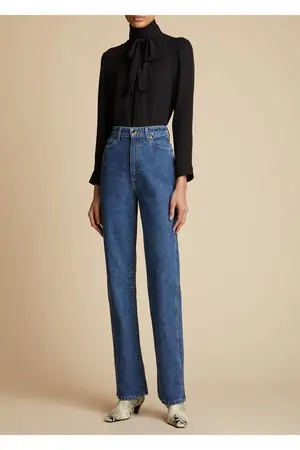 Khaite The Danielle Stretch Jean In Montgomery - Denim