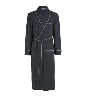 Derek Rose Polka-dot Dressing Gown - Navy