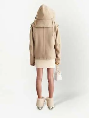 Off-White Hooded Parka Coat - Neutrals
