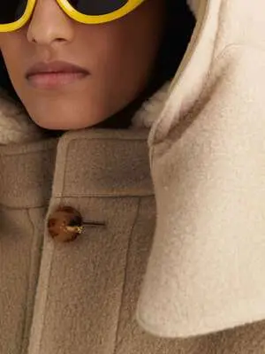 Off-White Hooded Parka Coat - Neutrals