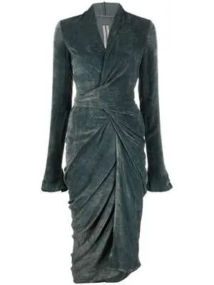 Rick Owens Draped Mid-length Wrap Dress - Green