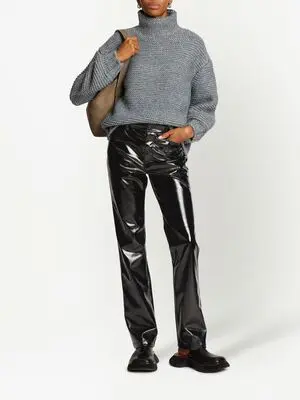 Proenza Schouler White Label Lacquered-effect Trousers
